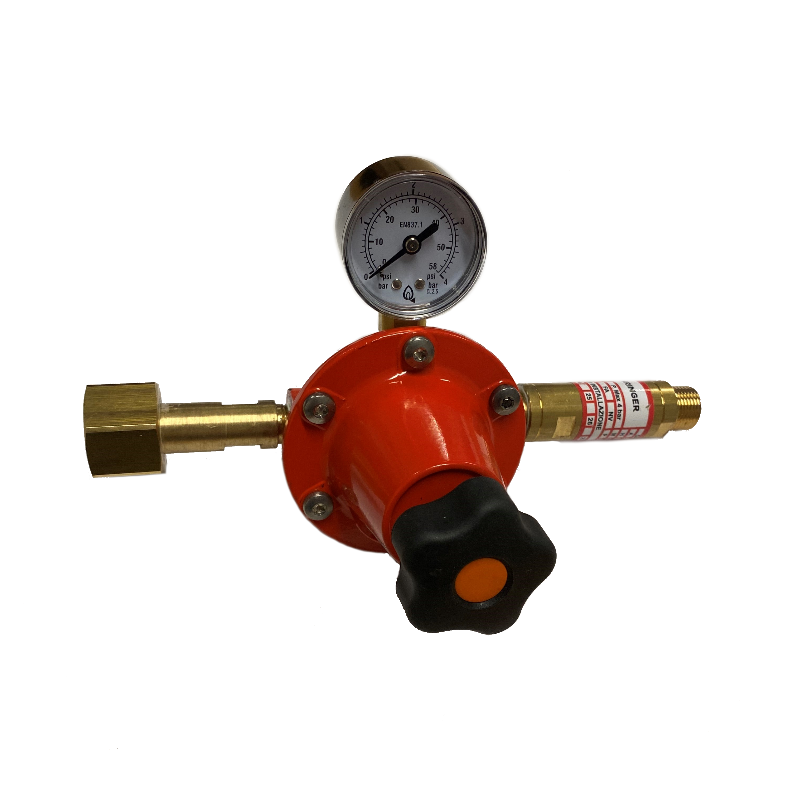 Gasregulator med manometer og tilbageslagsventil til Gasesse – Ib ...